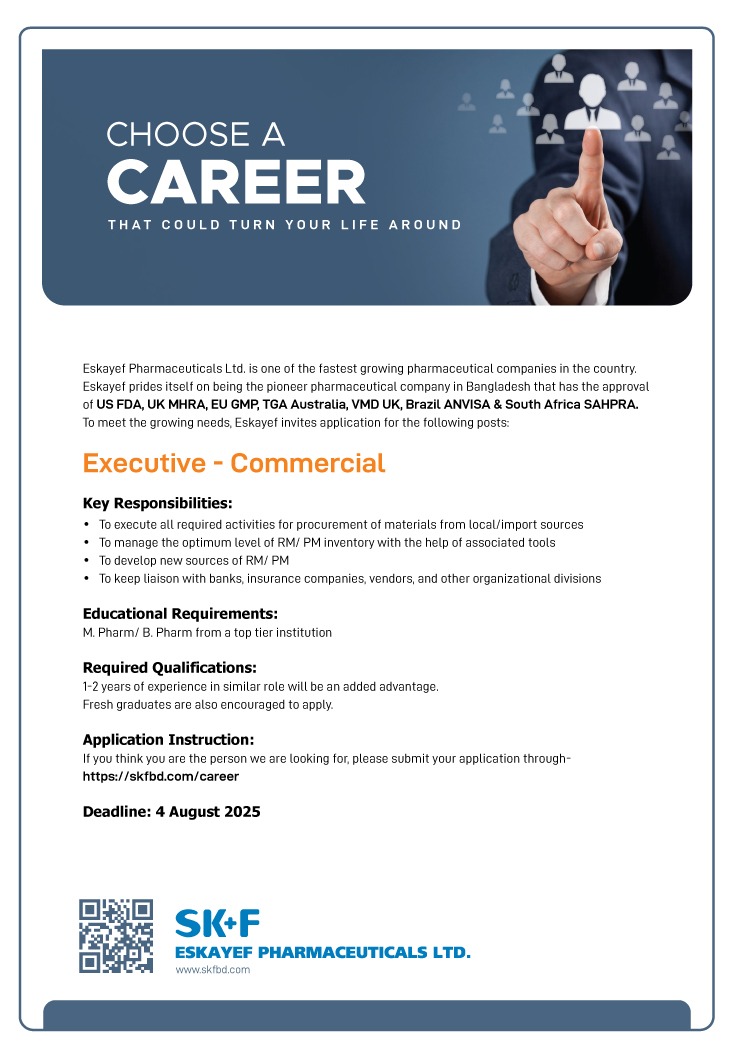 Eskayef Pharmaceuticals Ltd. | Career Apply